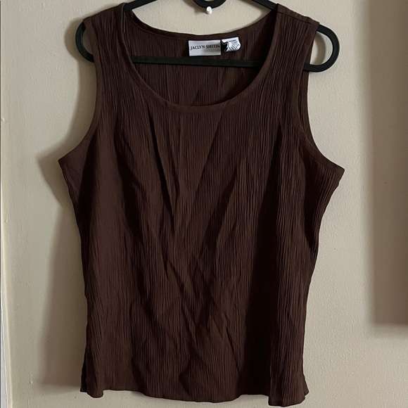 Jaclyn Smith | Tops | Jaclyn Smith Chocolate Brown Tank Top | Poshmark